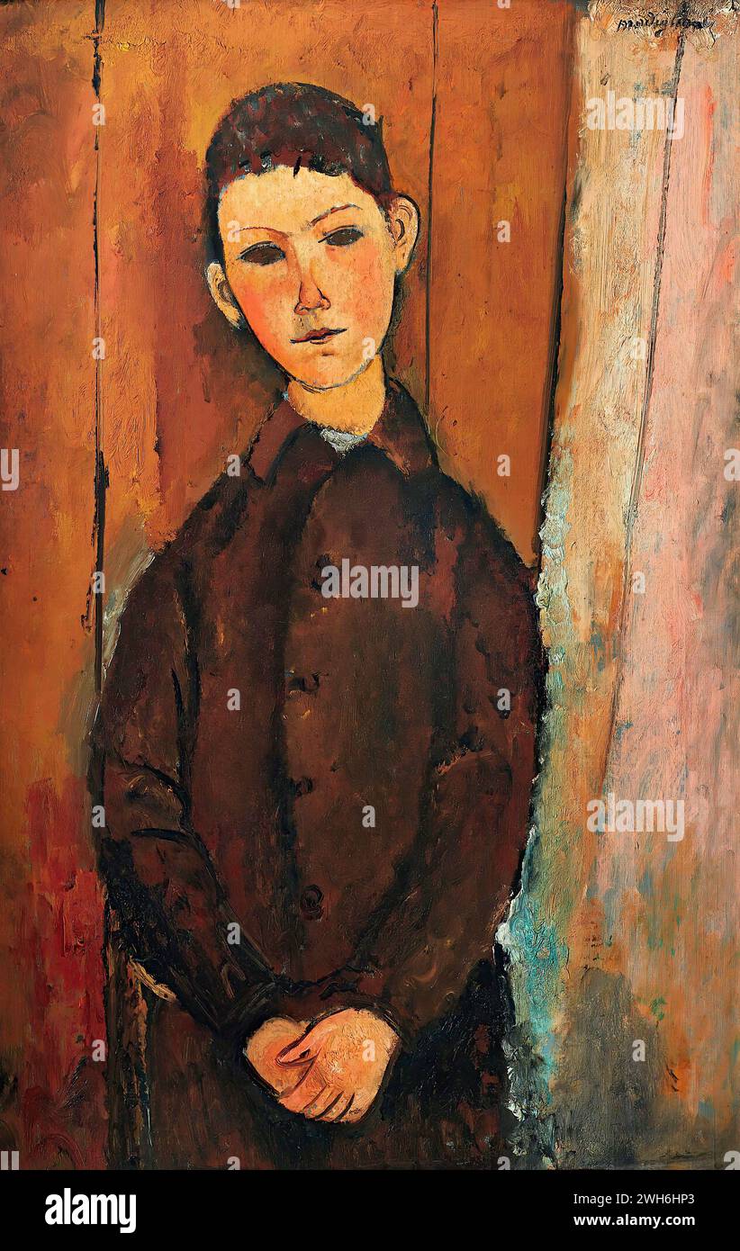 Amedeo Modigliani (1884-1920), Italian, Modernism - Young Man with ...
