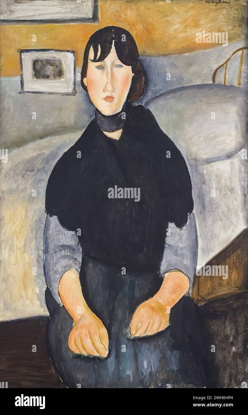 Amedeo Modigliani (1884-1920), Italian, Modernism - Young Woman of the ...