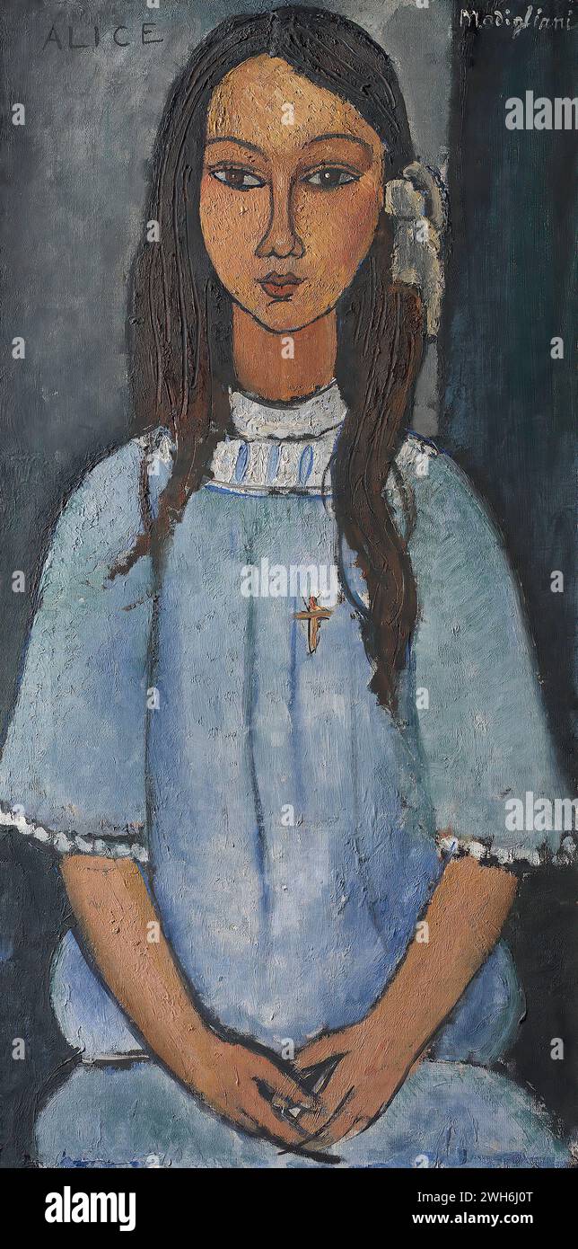 Amedeo Modigliani (1884-1920), Italian, Modernism - Portrait of Alice ...