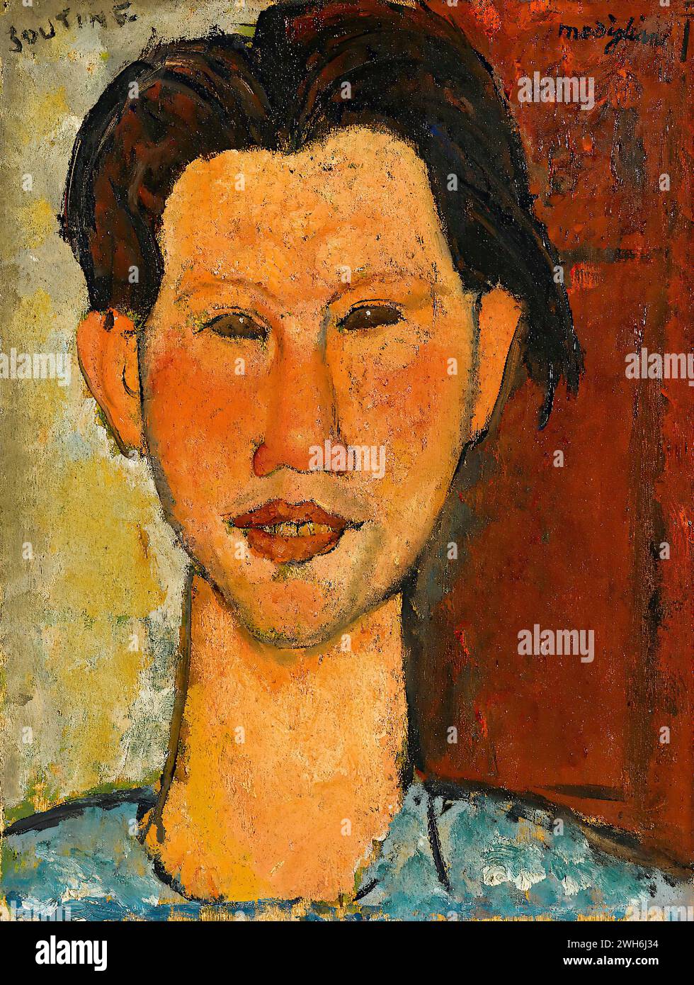 Amedeo Modigliani (1884-1920), Italian, Modernism - Portrait of Chaim ...