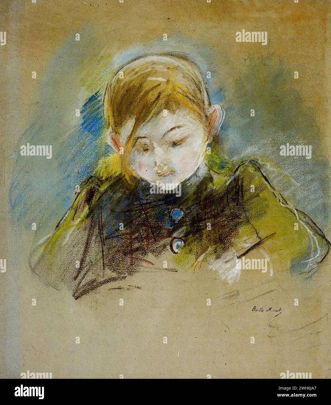 Berthe Morisot (1841-1895), French, Impressionism - Julie Writing ...