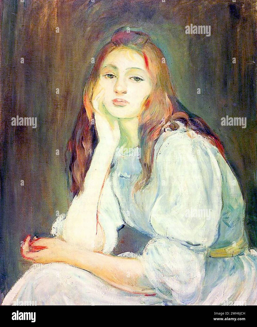 Berthe Morisot (1841-1895), French, Impressionism - Dreamy Julie Manet ...