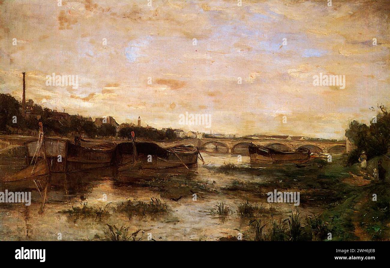 Berthe Morisot (1841-1895), French, Impressionism - The Seine under the ...