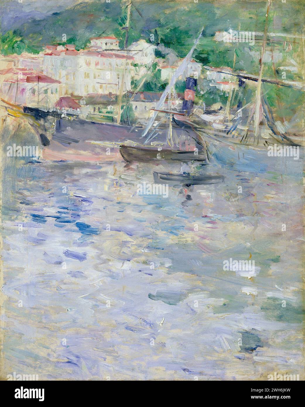 Berthe Morisot (1841-1895), French, Impressionism - The Port of Nice ...