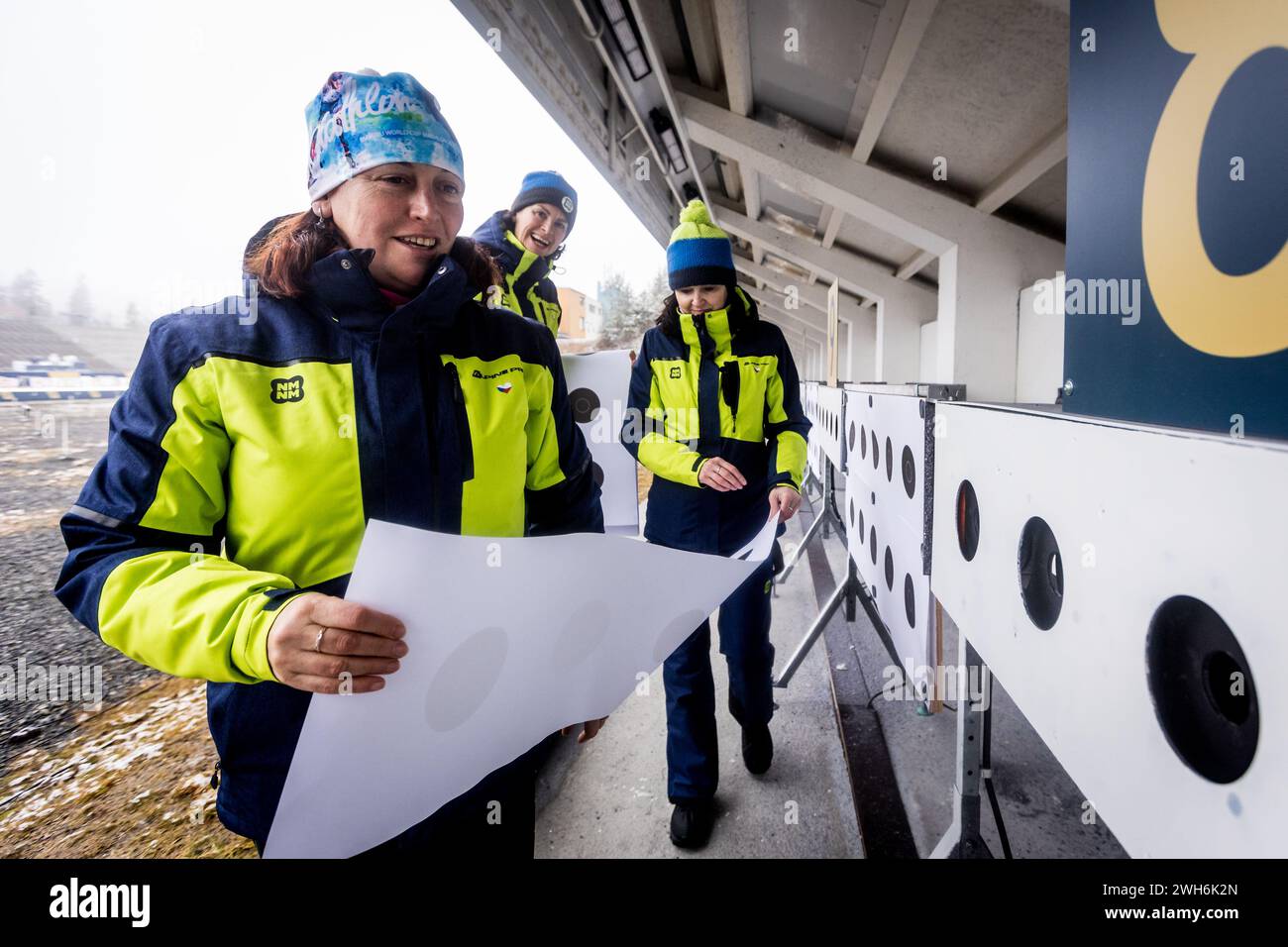 Preparation of training paper targets during the free day of the ...