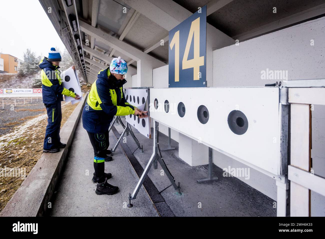 Preparation of training paper targets during the free day of the ...