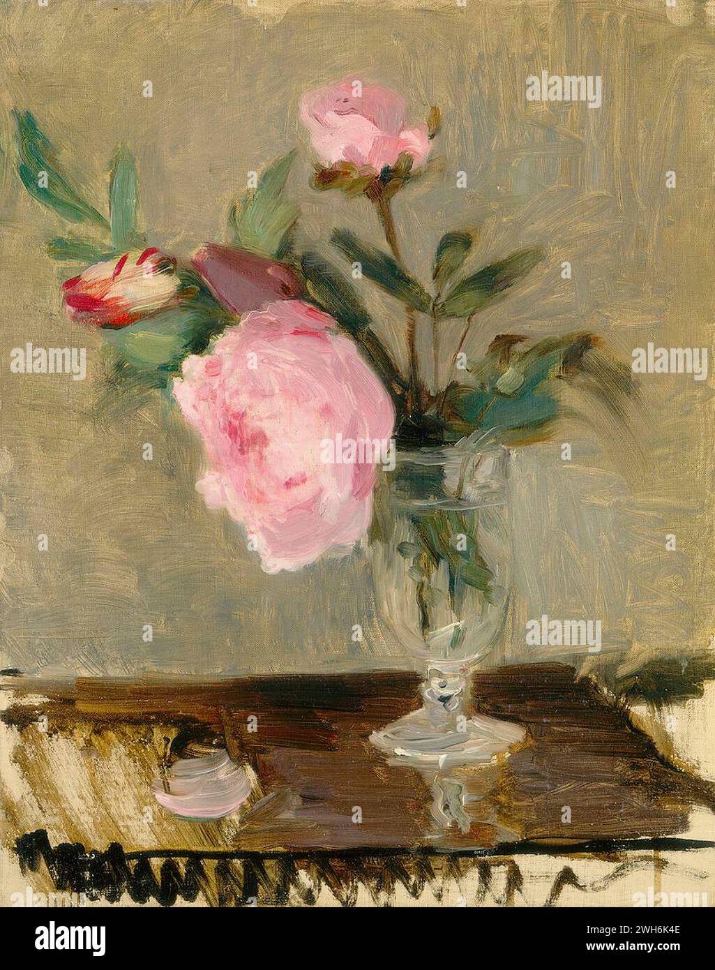 Berthe Morisot (1841-1895), French, Impressionism - Peonies - "Pivoines ...