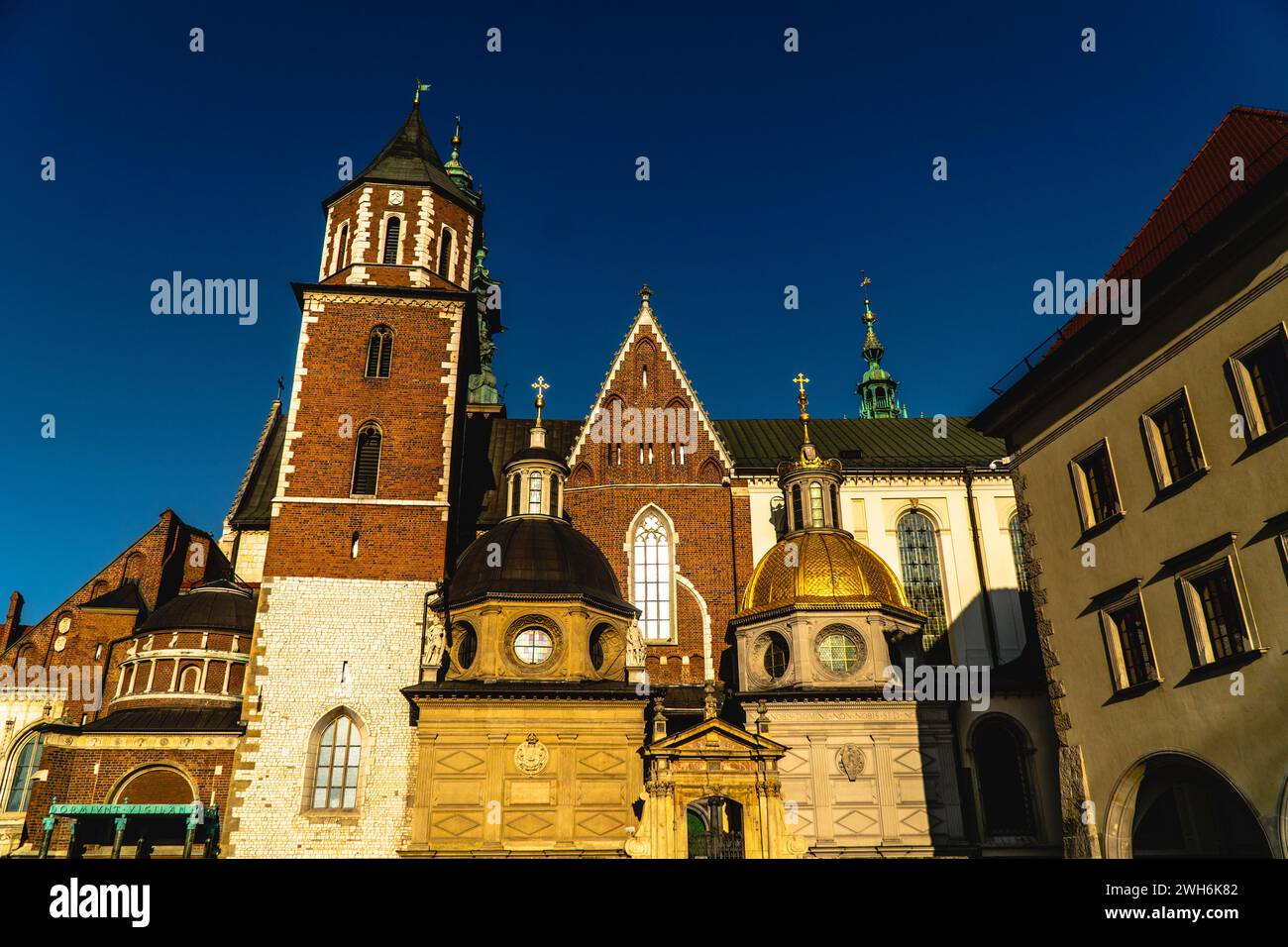 Tall cathedral towers over cityscape Stock Photo - Alamy