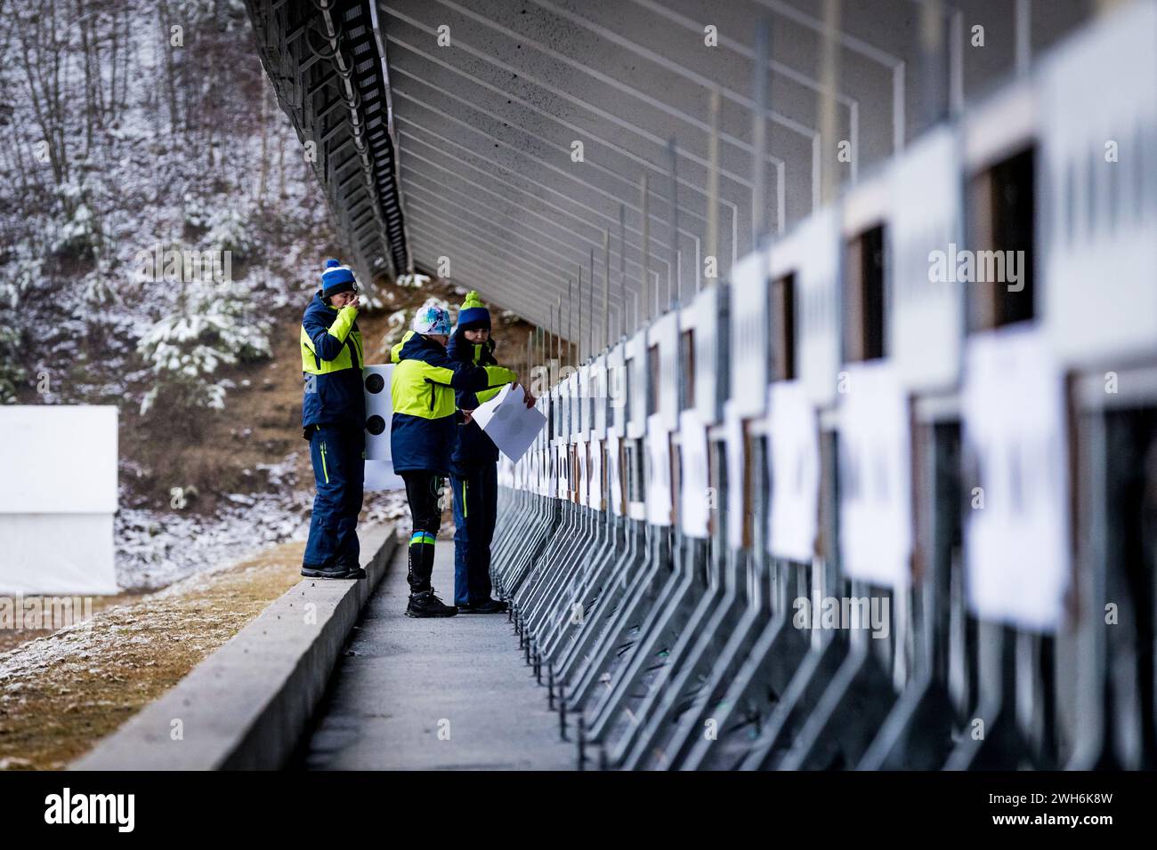 Preparation of training paper targets during the free day of the ...