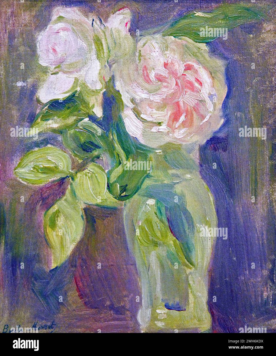 Berthe Morisot (1841-1895), French, Impressionism - Roses [1894] Stock ...
