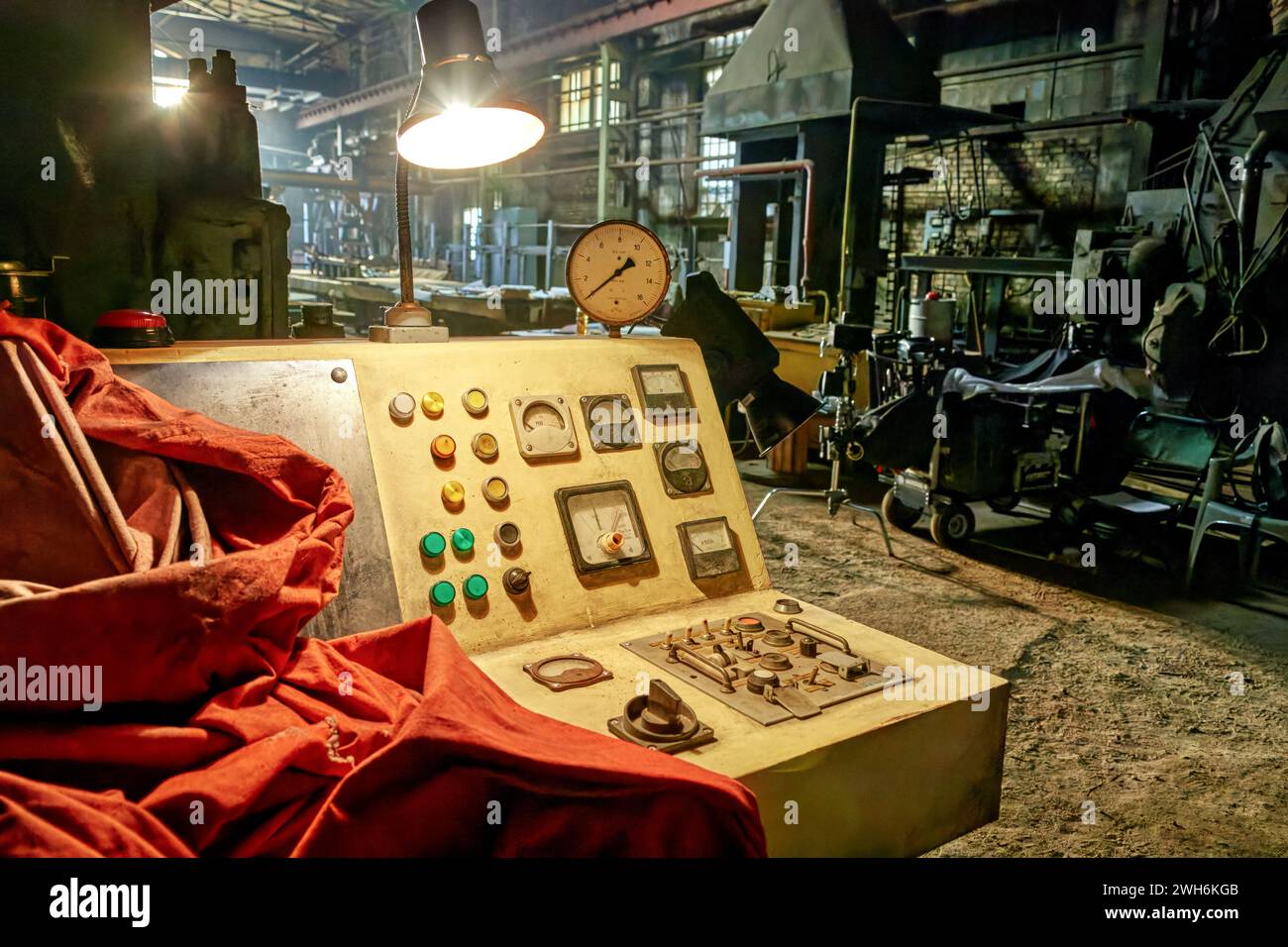 Image of a visit to a factory workshop with a control panel Stock Photo ...