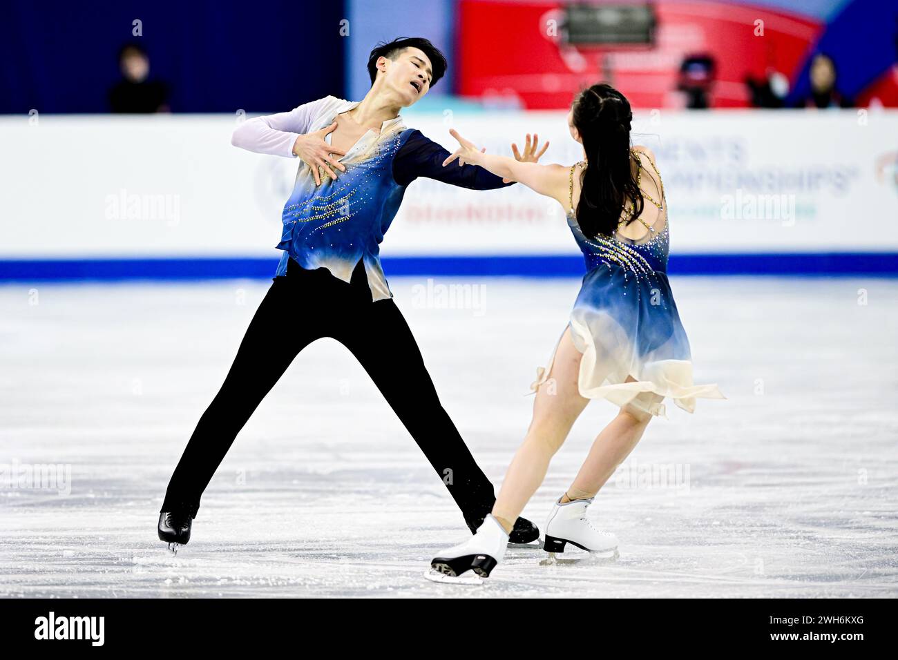 Shang SHI & Nan WU (CHN), during Ice Dance Free Dance, at the ISU Four ...