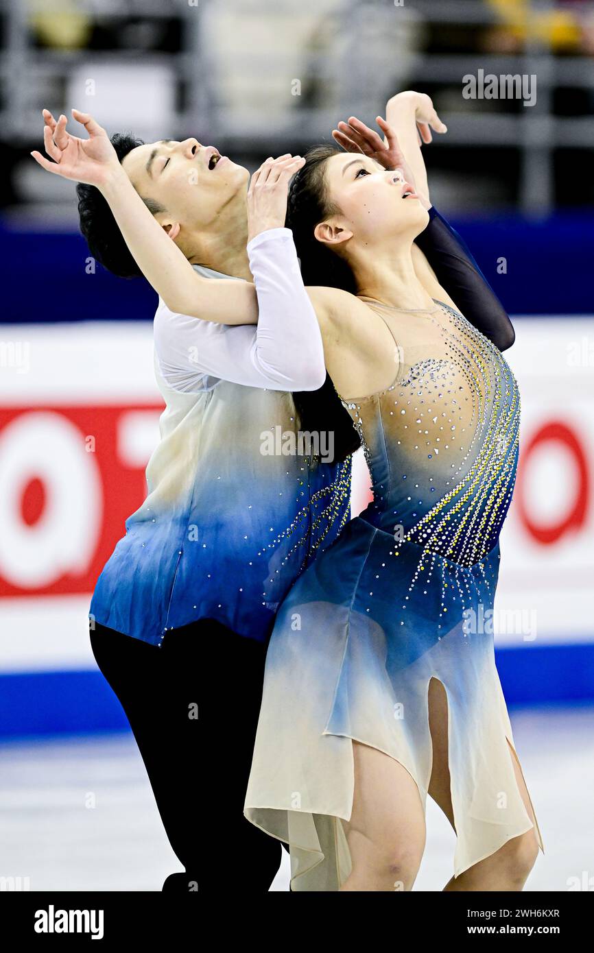 Shang SHI & Nan WU (CHN), during Ice Dance Free Dance, at the ISU Four ...