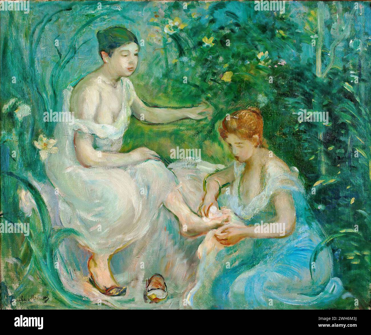 Berthe Morisot (1841-1895), French, Impressionism - Julie Daydreaming ...