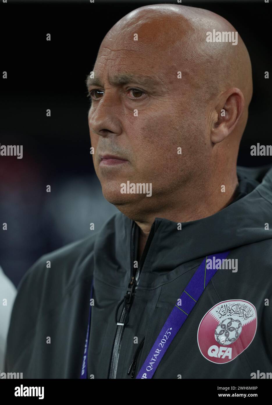 DOHA, QATAR - FEBRUARY 07: Head coach Tintin Marquez of Qatar during ...