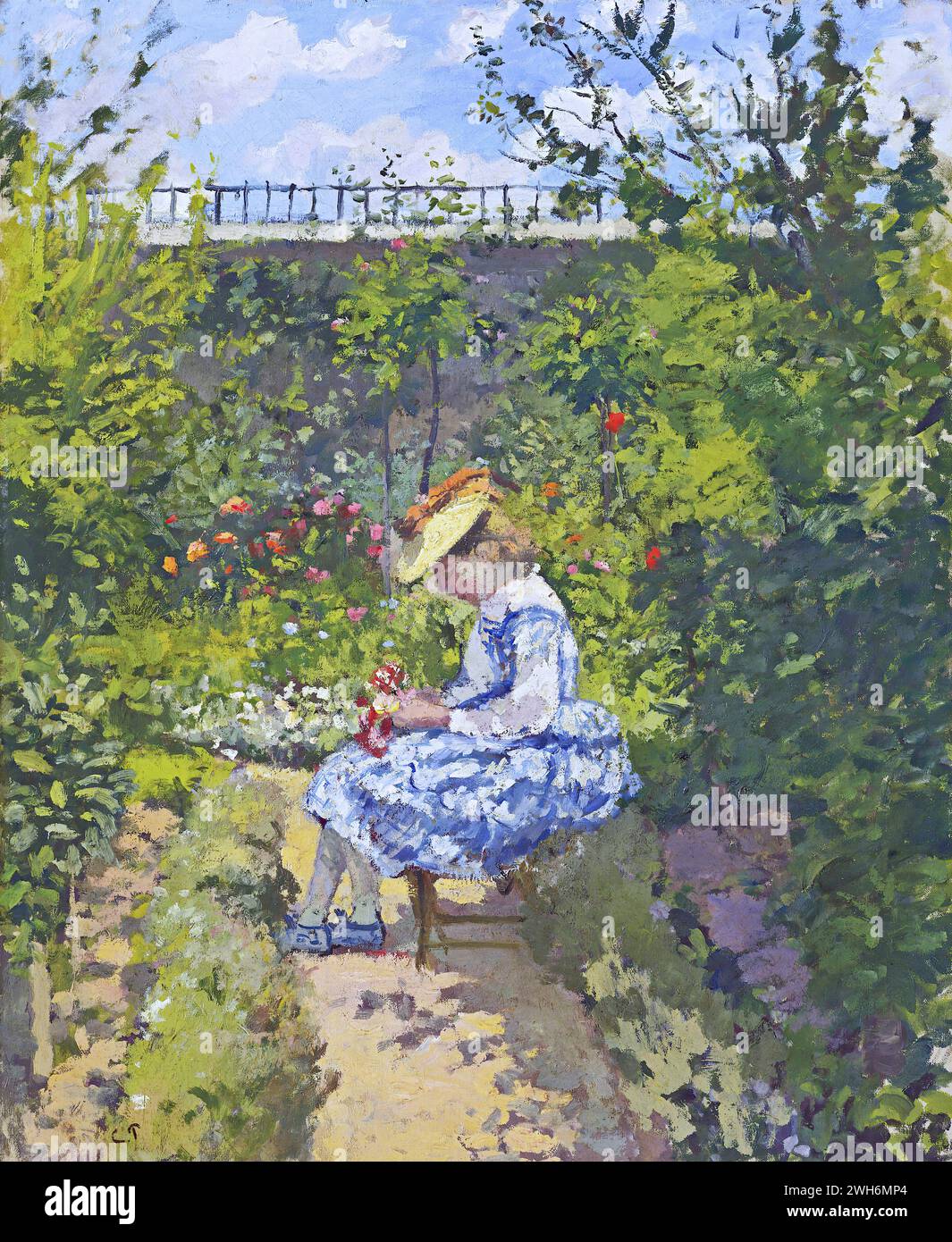 Berthe Morisot (1841-1895), French, Impressionism - Peasant Girl among ...