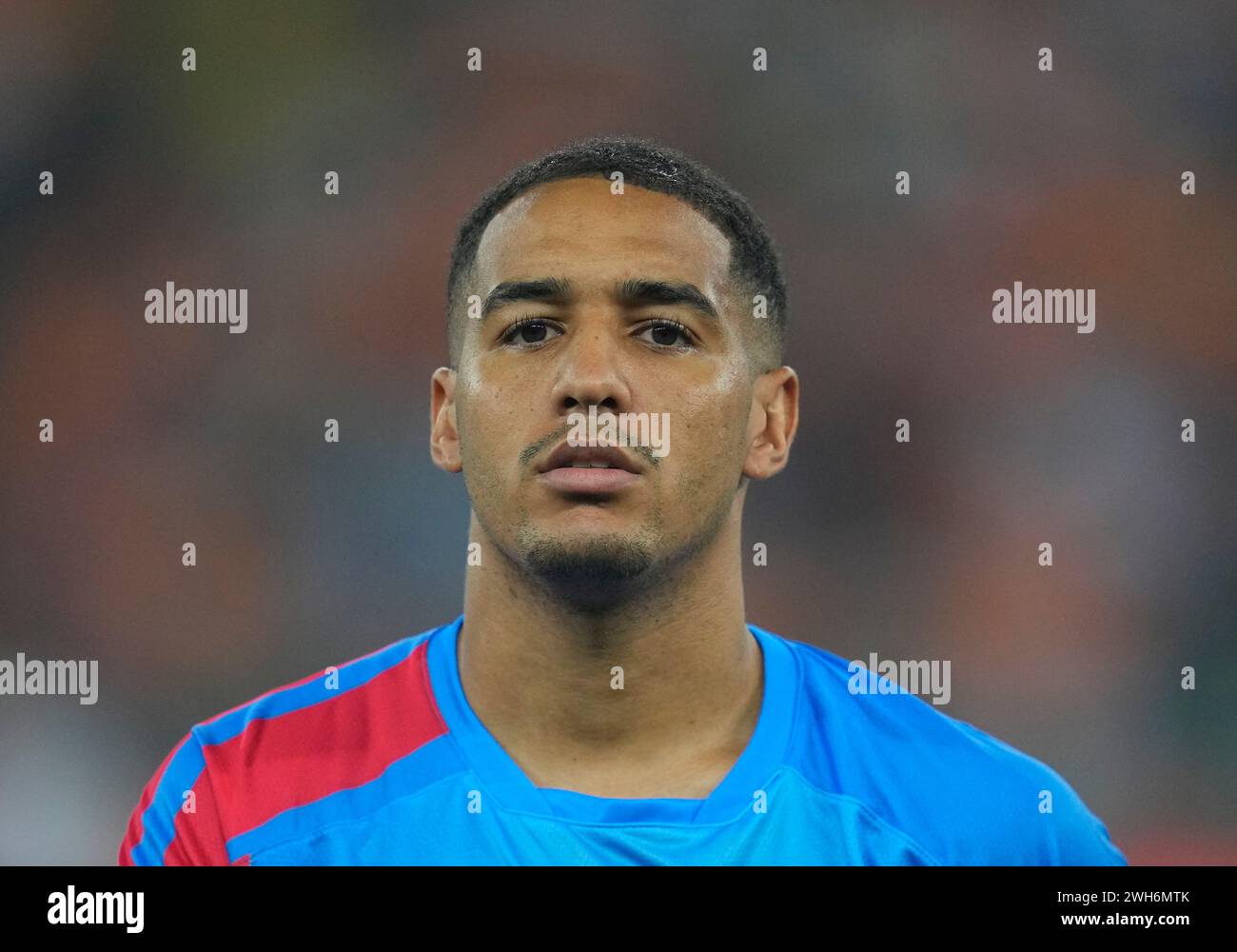 February 07 2024: Charles Pickel Monginda (DR Congo) looks on during a ...