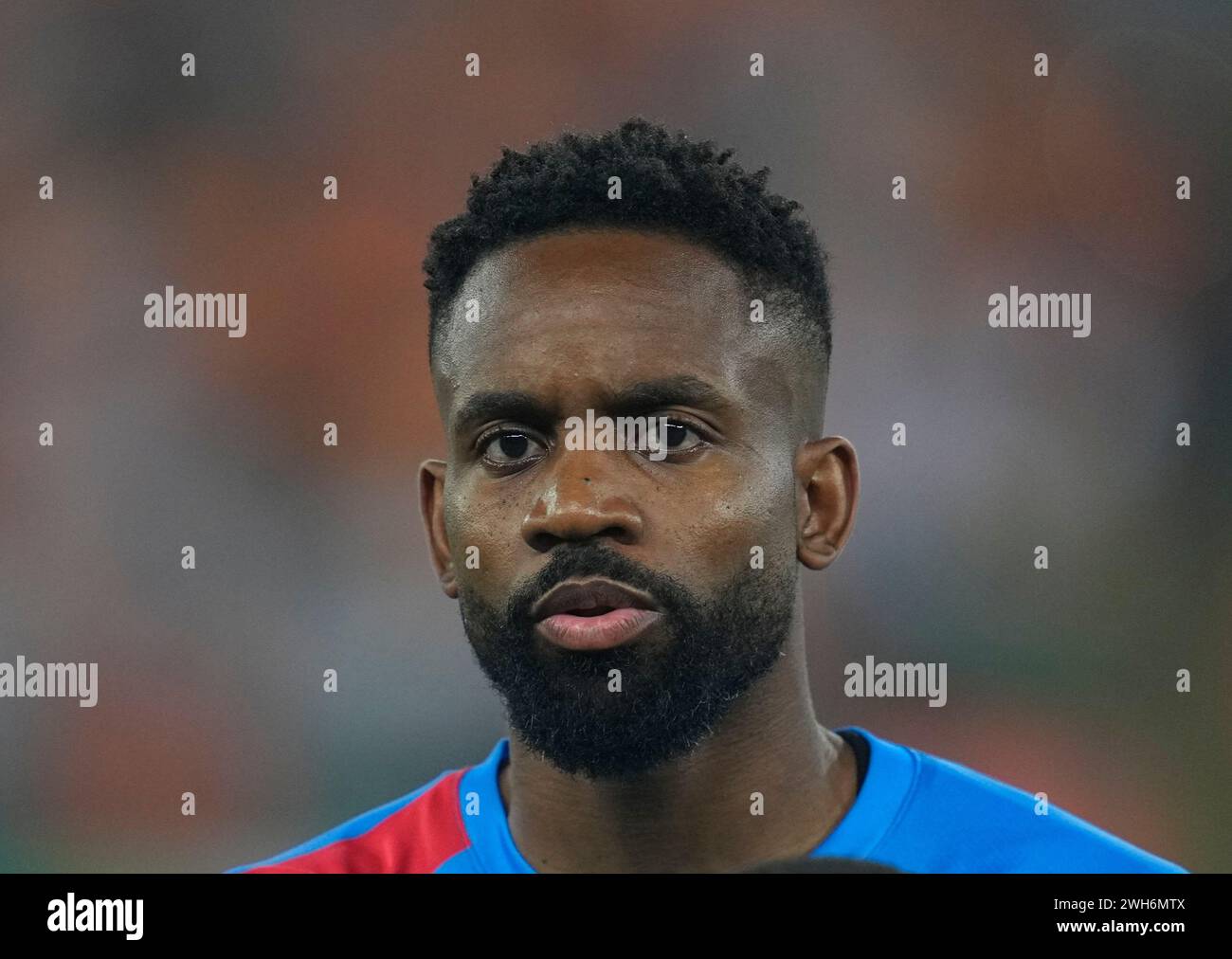 February 07 2024: Cedric Bakambu (DR Congo) looks on during a African ...