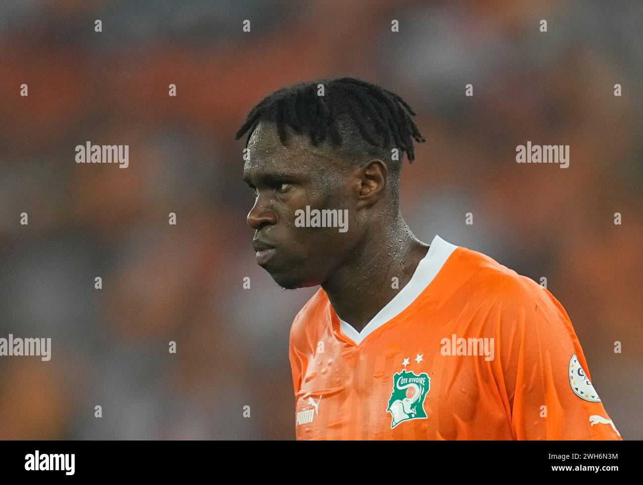 February 07 2024: Wilfried Stephane Singo (Ivory Coast) looks on during ...