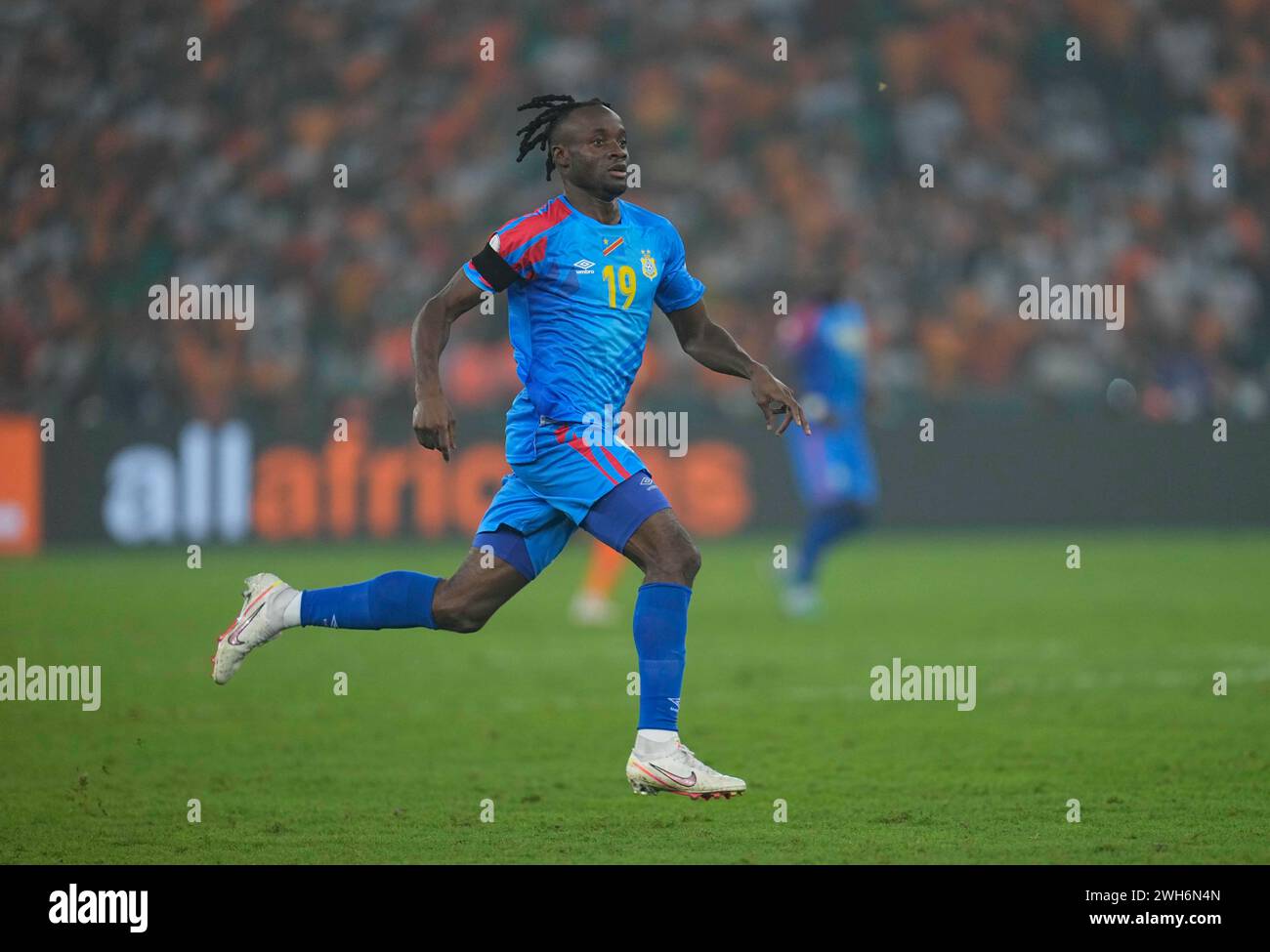 February 07 2024: Fiston Kalala Mayele (DR Congo) looks on during a ...