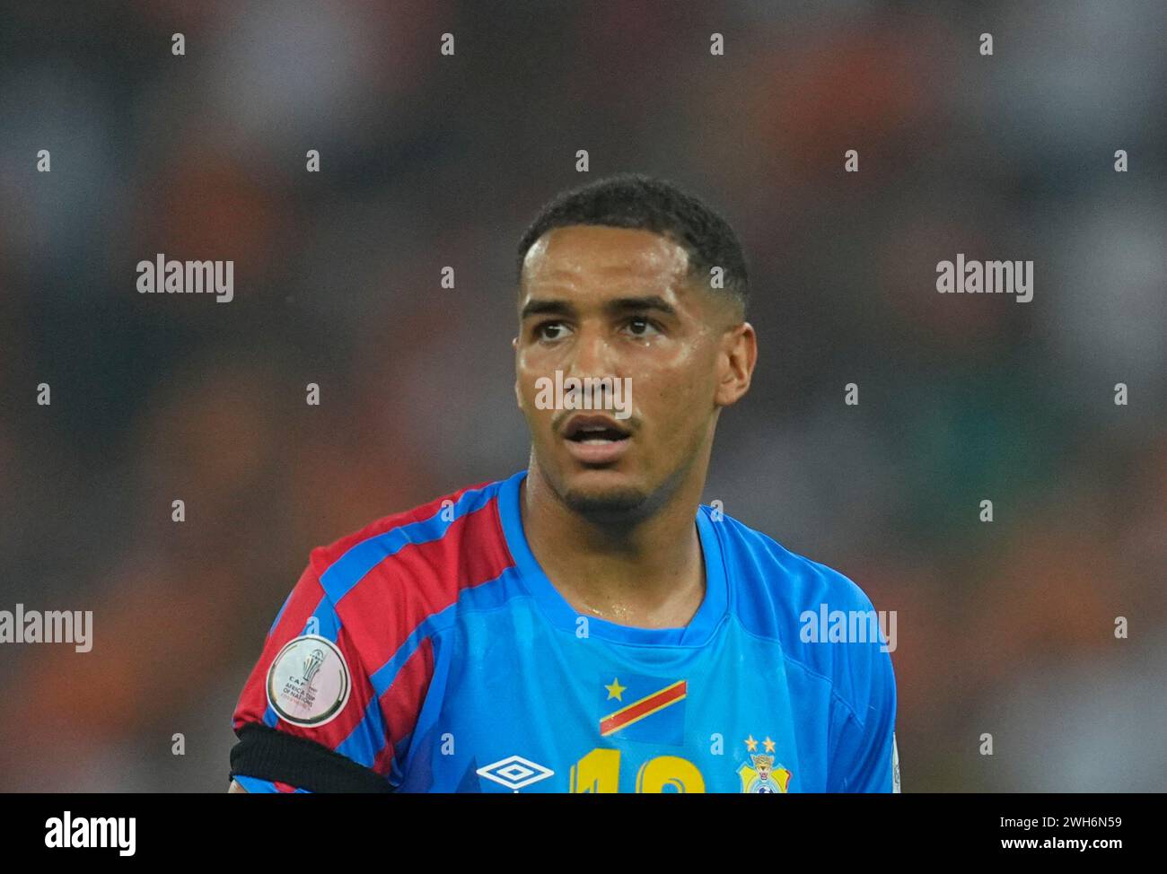 February 07 2024: Charles Pickel Monginda (DR Congo) looks on during a ...