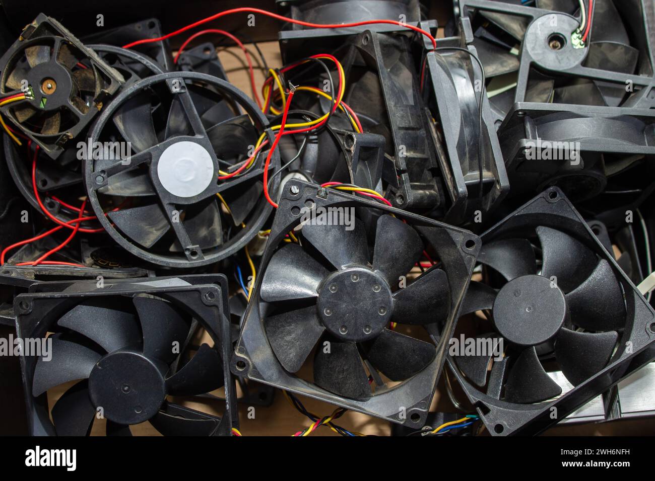 Outdated items from the computer, fans from the processor, cooler Stock ...