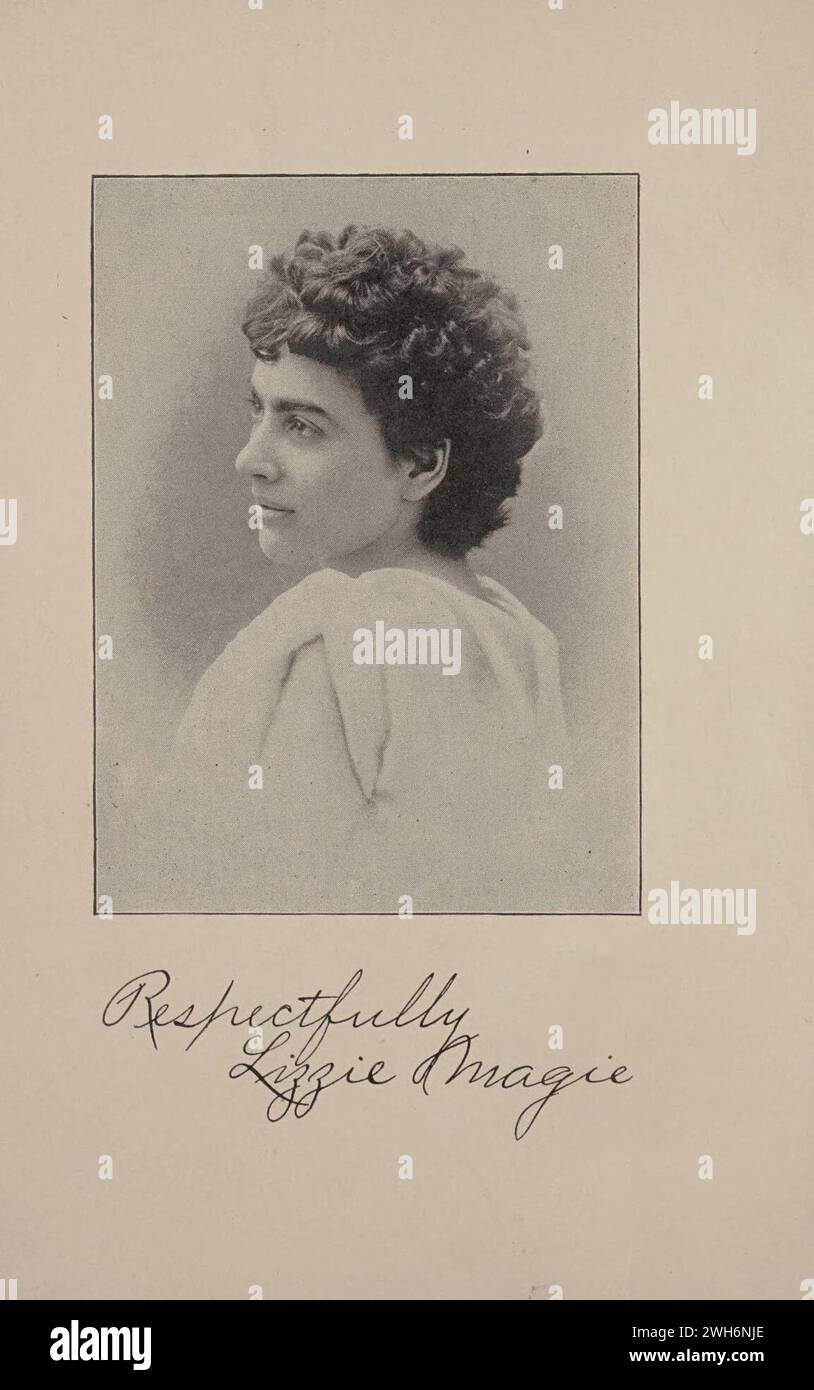 Portrait of Lizzie Magie (Elizabeth) from her Poetry book, My betrothed ...