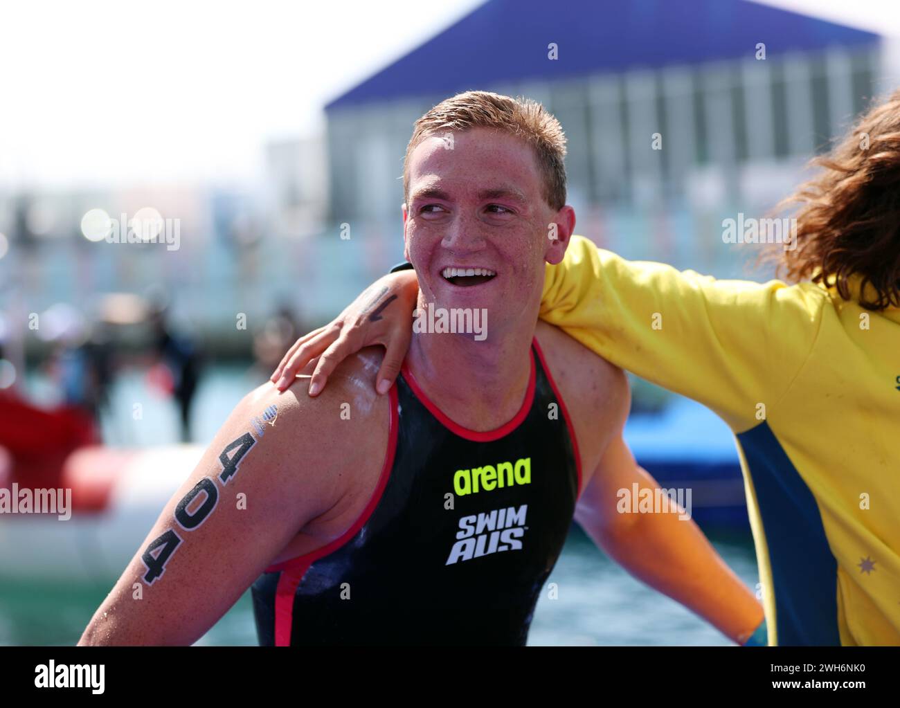 Doha, Qatar. 8th Feb, 2024. Kyle Lee of Australia celebrates after the ...