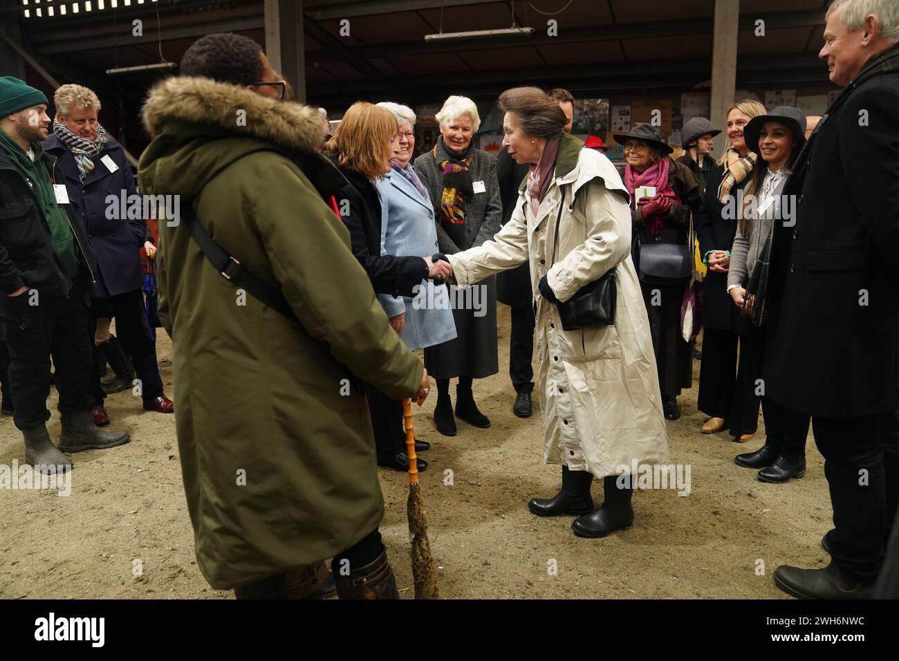 The Princess Royal, Vice Patron of the British Horse Society, during a ...