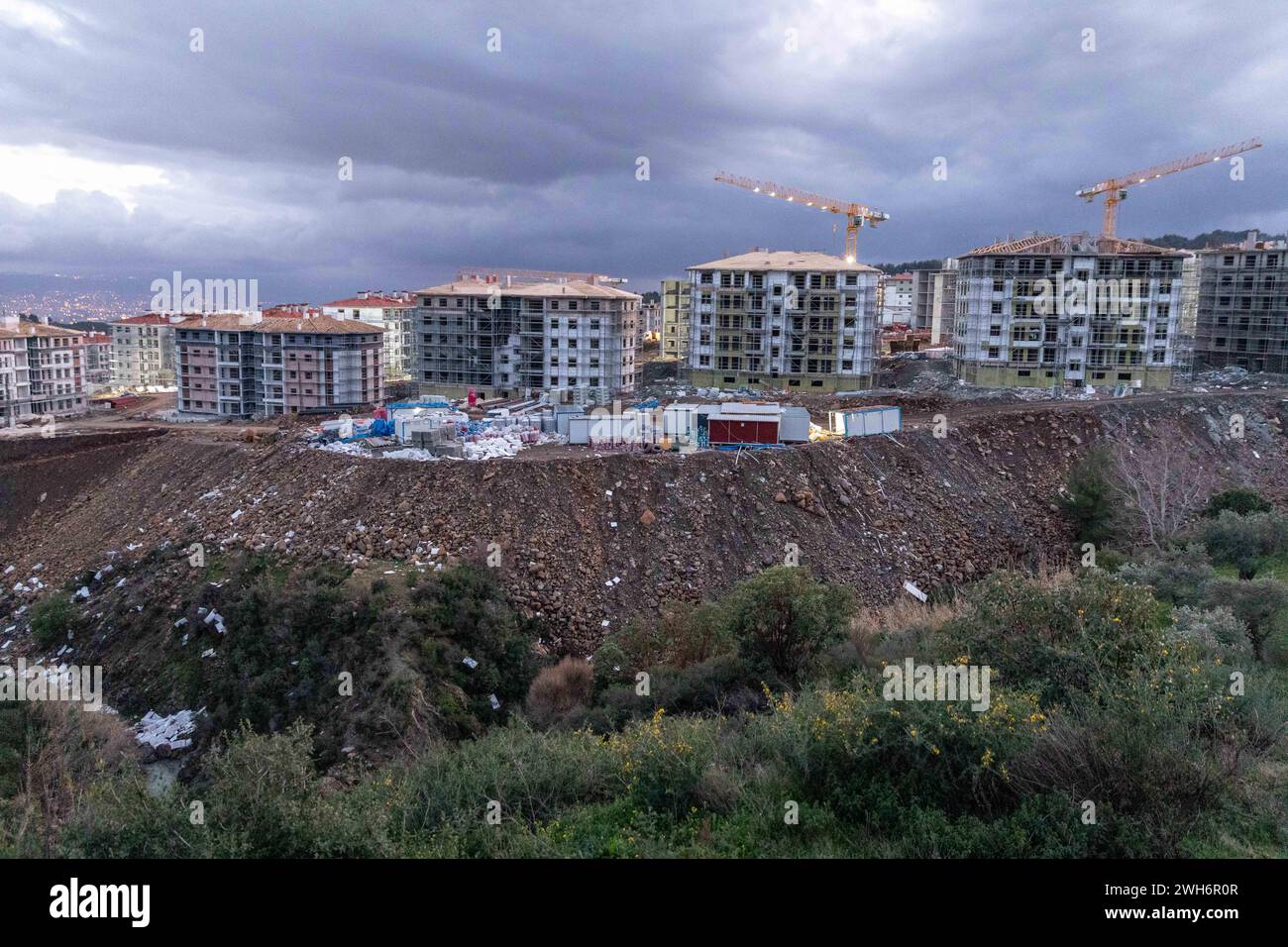 February 7, 2024: Hatay, Turkey, February 7, 2024: TOKI, the government-backed housing agency in ...
