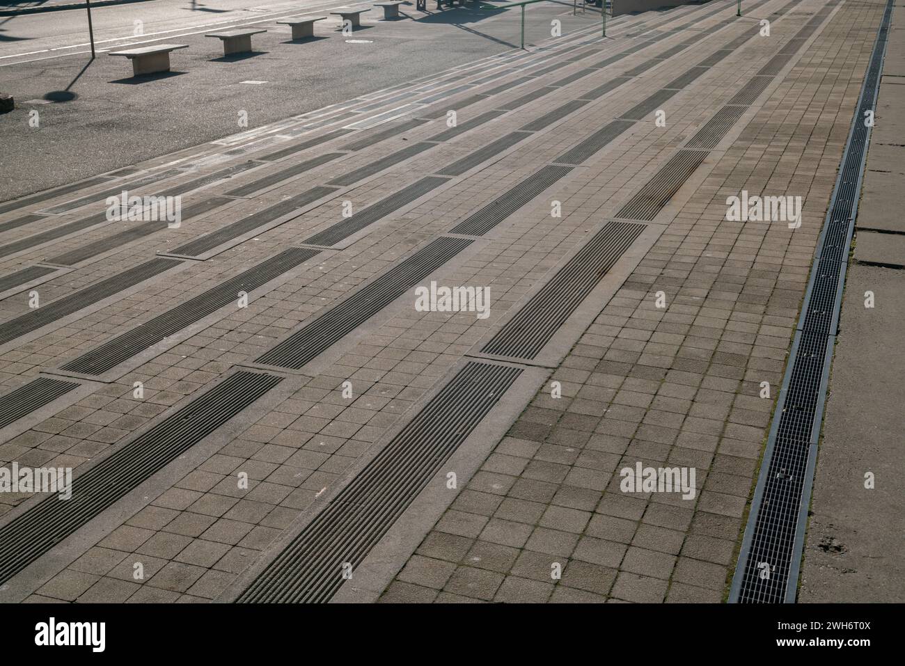 staircase with public place and public square, reinforced concrete ...