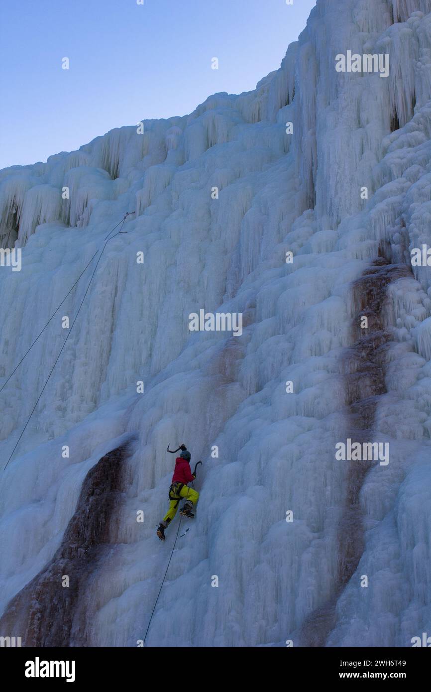 adventure ice mountain climber Stock Photo - Alamy