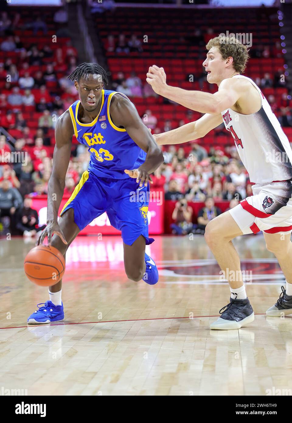 Raleigh, North Carolina, USA. 7th Feb, 2024. Pittsburgh Panthers center ...