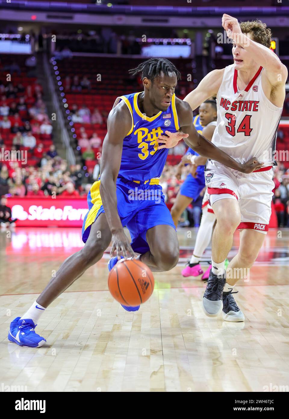 Raleigh, North Carolina, USA. 7th Feb, 2024. Pittsburgh Panthers center ...