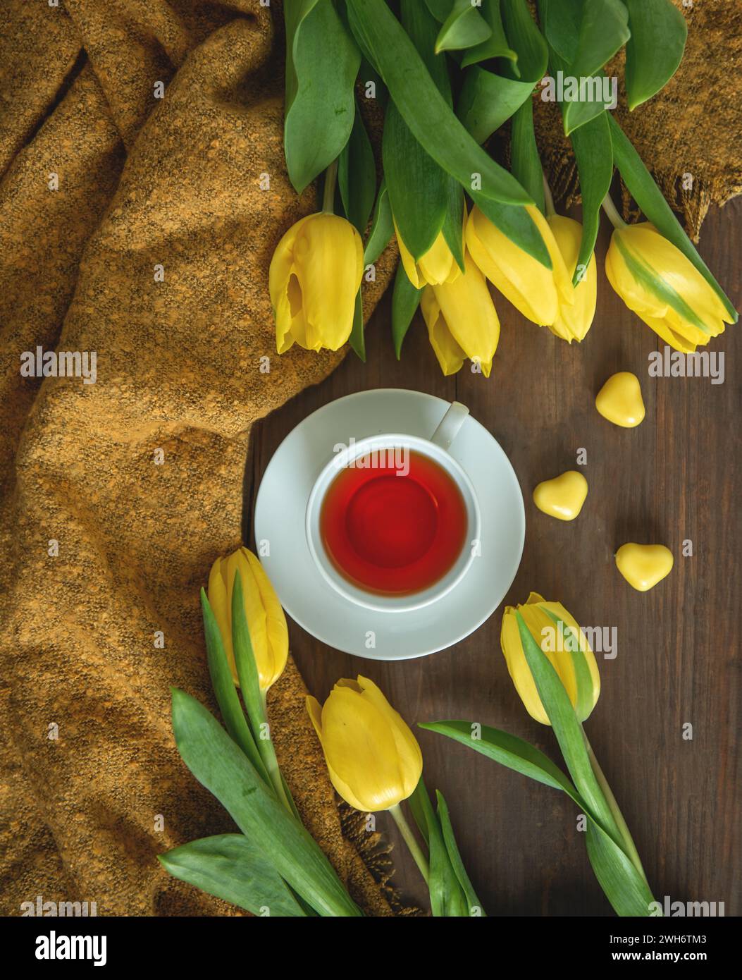 Valentines day flowers composition hi-res stock photography and images - Alamy