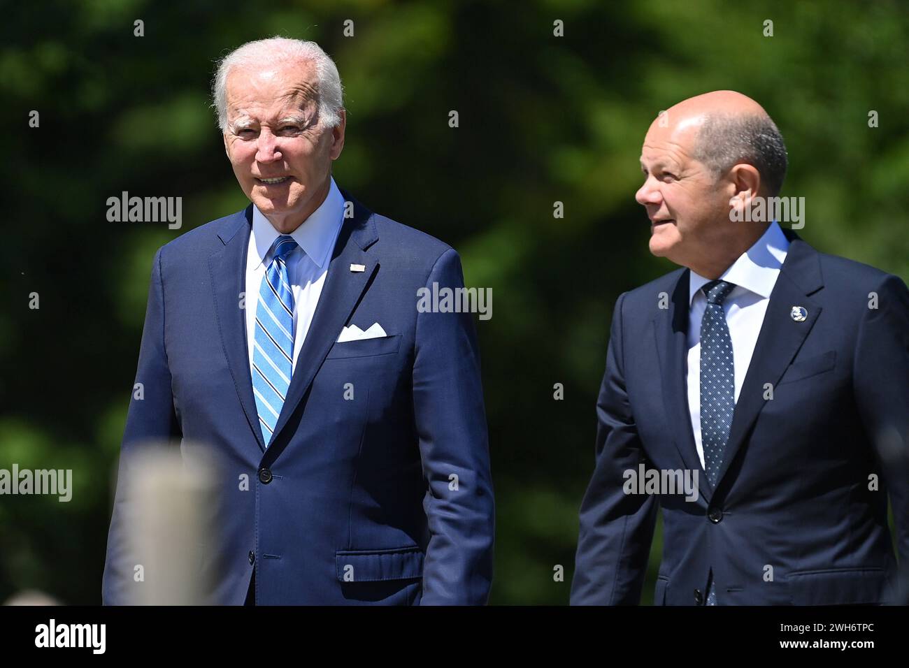 Bundeskanzler Olaf SCHOLZ fliegt am 08.02.2024 nach Washington und ...