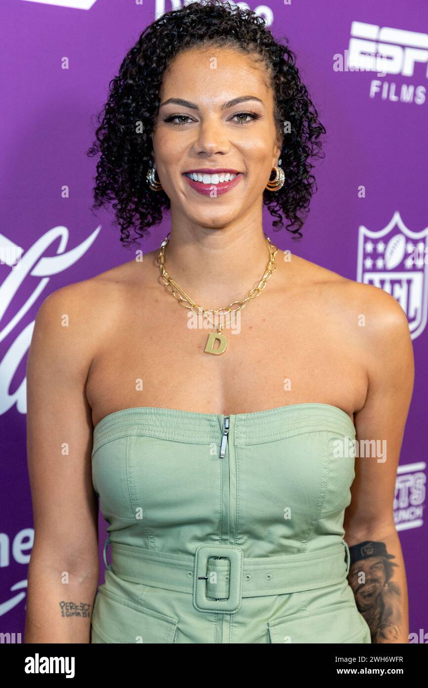 Las Vegas, USA. 07th Feb, 2024. Alysha Clark, Forward for the Las Vegas ...