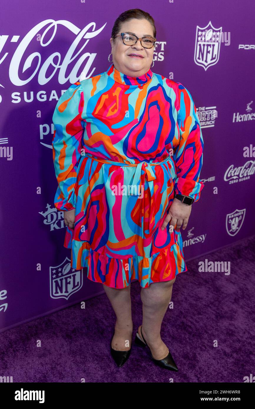 Las Vegas, USA. 07th Feb, 2024. Maria Delgado, ESPN Films, attends the ...