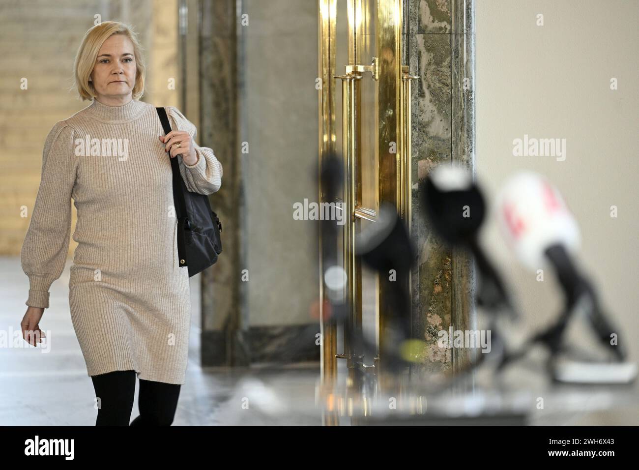 Helsinki, Finland. 08th Feb, 2024. Finnish Interior Minister Mari ...