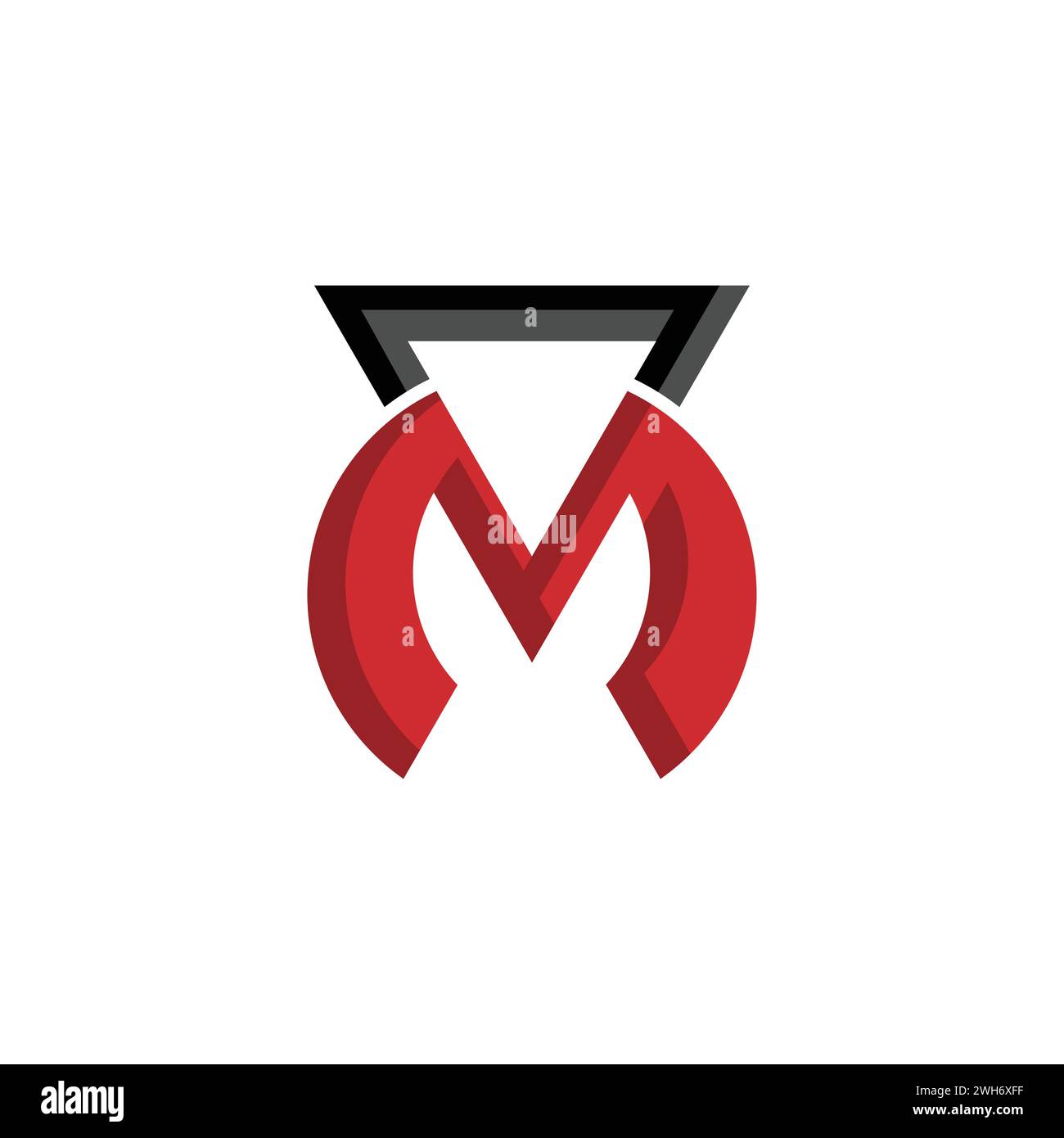 Abstract letter M logo design vector image. Abstract letter M logotype ...
