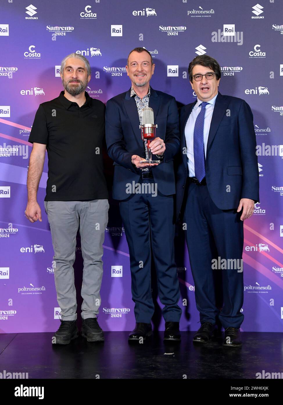 Sanremo, . 08th Feb, 2024. Sanremo, 74th Italian Song Festival ...