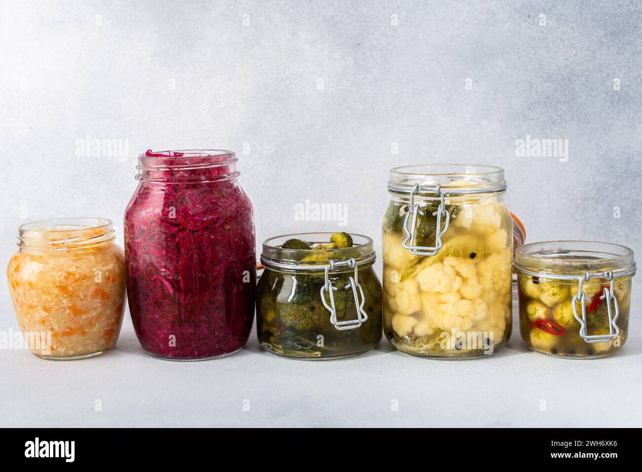 Cabbage fermentation, white cabbage with carrots and sweet peppers, red ...