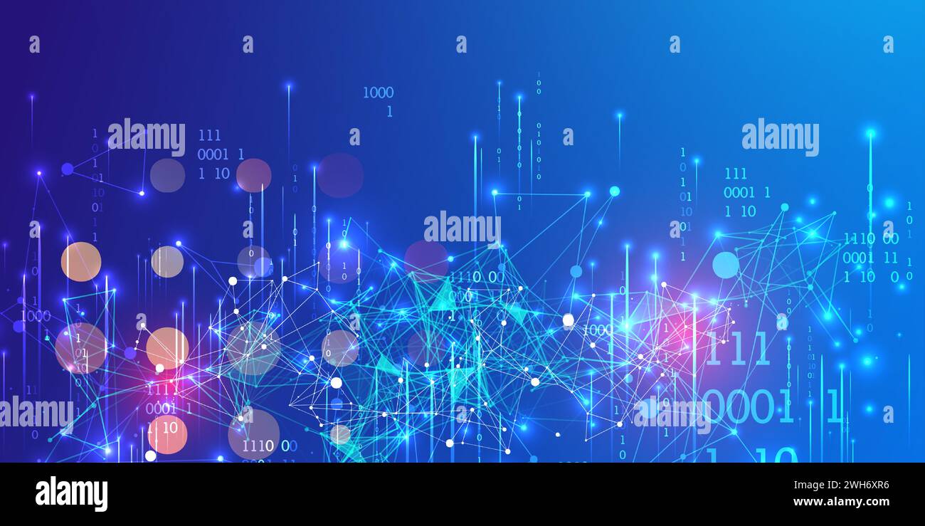 Big Data. Abstract digital futuristic vector illustration on technology background. Data mining ...