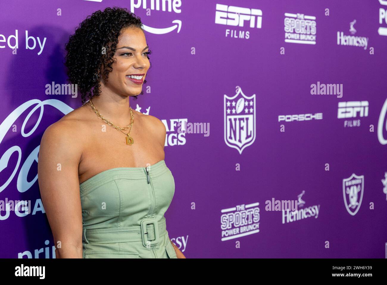 Alysha Clark, Forward for the Las Vegas Aces, attends the 5th Annual ...