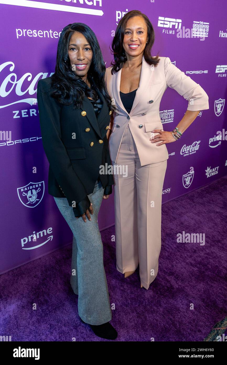 Las Vegas, USA. 07th Feb, 2024. Ayesha Coker (L), VP Marketing, Porche ...