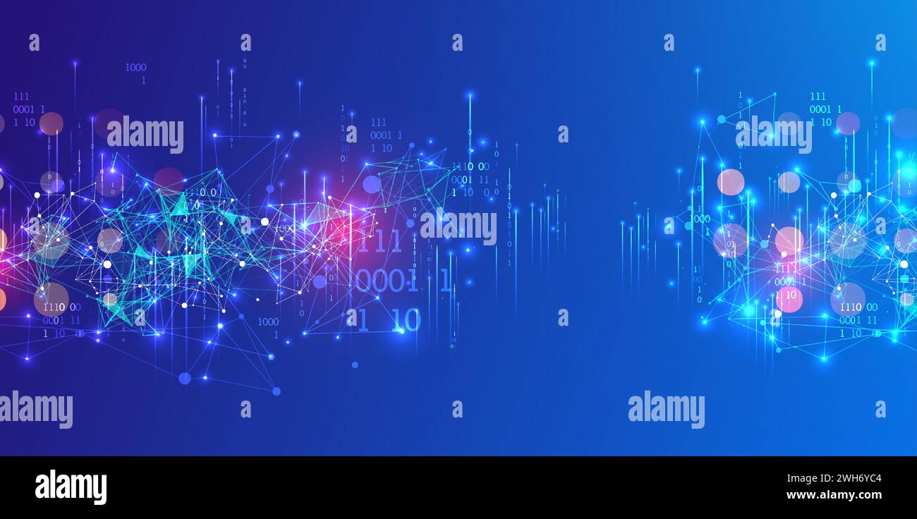 Big Data. Abstract digital futuristic vector illustration on technology background. Data mining ...