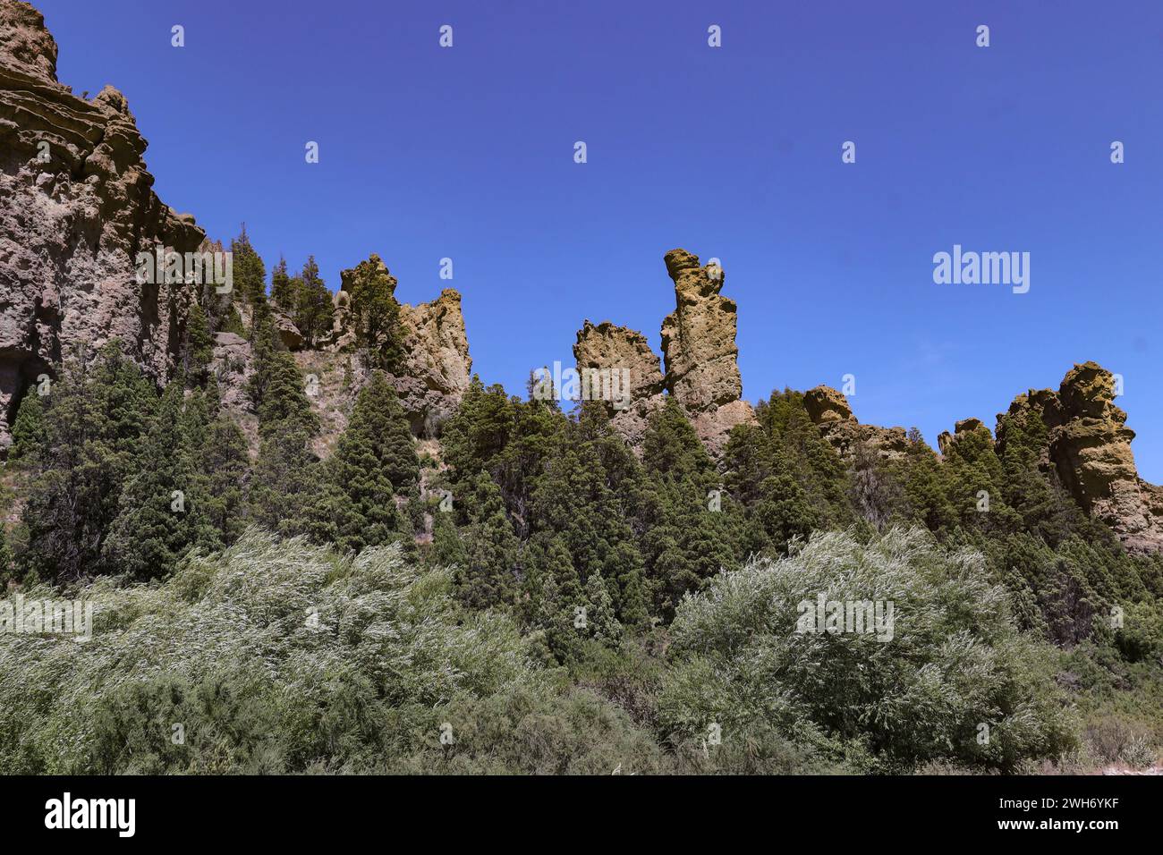 Neuquén, Argentina, 8th Feb 2023, View of Valle Encantado in the Limay ...