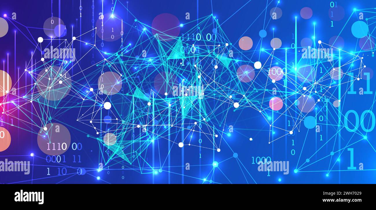 Big Data. Abstract digital futuristic vector illustration on technology background. Data mining ...