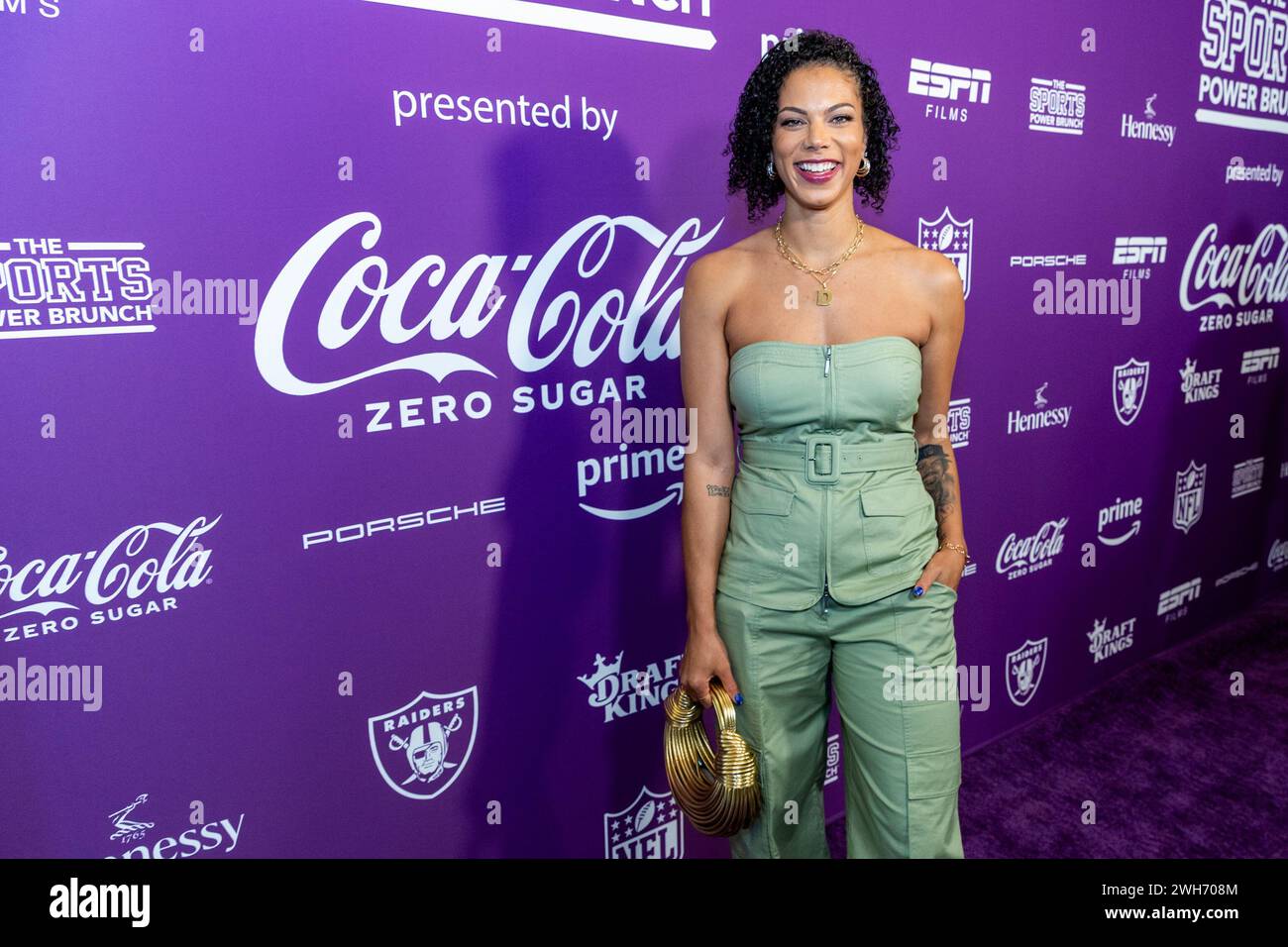 Las Vegas, USA. 07th Feb, 2024. Alysha Clark, Forward for the Las Vegas ...