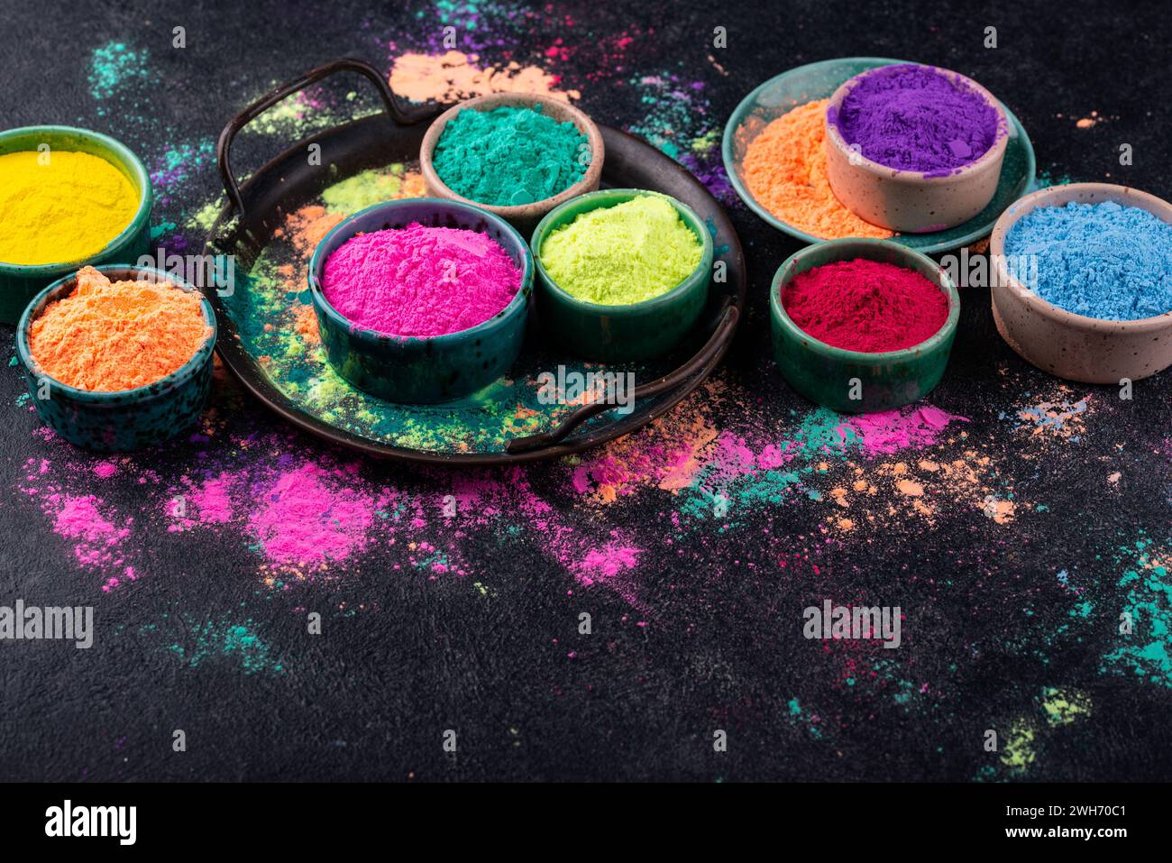 Gulal colors for Indian Holi festival Stock Photo - Alamy